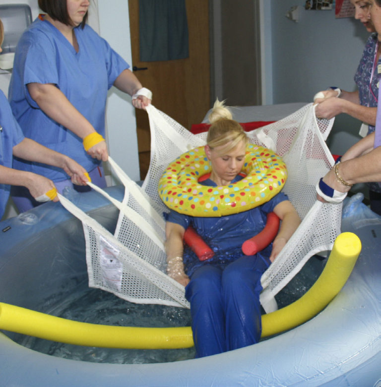 Arnés evacuación emergencia bañera partos - Tacklen Medical Technology